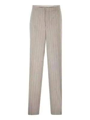 Tagliatore Adima Pinstripe Trousers - Neutrals