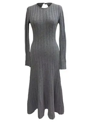 REFORMATION Evan Ribbed-knit Dress - Grey