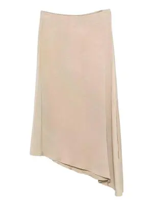Peserico Asymmetric Hem Midi Skirt - Neutrals