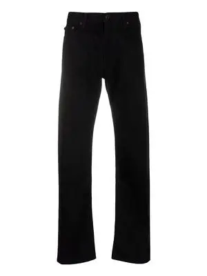 Off-White Diagonals Print Straight-leg Jeans - Black