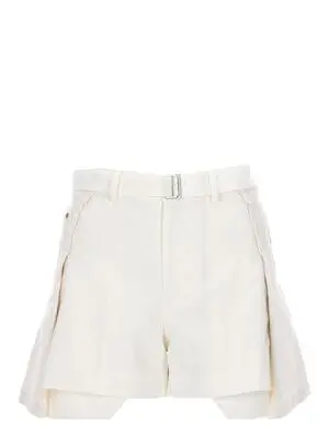 SACAI Shorts With Denim Detail