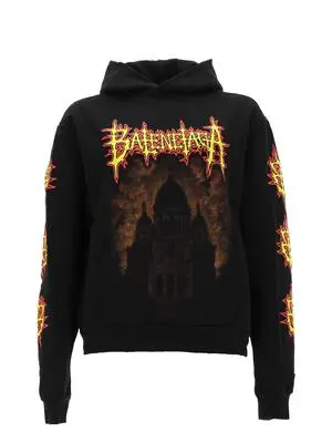 Balenciaga Logo Hoodie - Black