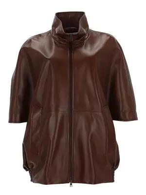 Balenciaga Leather Jacket - Brown