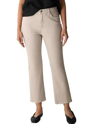 Eileen Fisher High Rise Kick Flare Ankle Jeans - Wheat