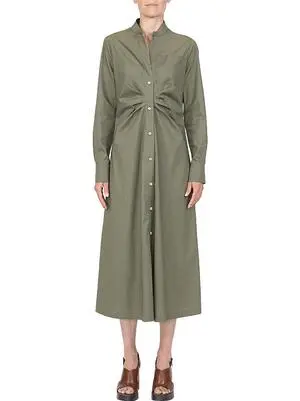 CALLAS MILANO Genny Long Sleeve Shirt Dress - Olive