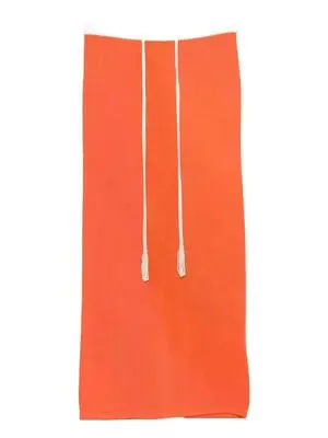 LESLIE AMON Noelle Drawstring Midi Skirt - Orange