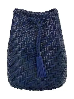 Dragon Diffusion Pompom Double Jump Woven Clutch Bag - Blue