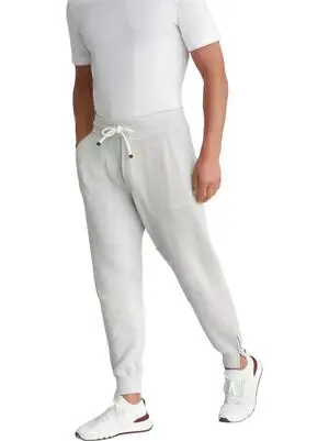Brunello Cucinelli Ribbed Drawstring Track Pants Grey