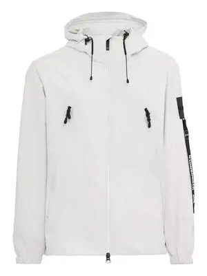 OUTHERE Logo-patch Hooded Jacket - Neutrals