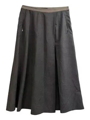 Max Mara A-line Midi Skirt - Grey