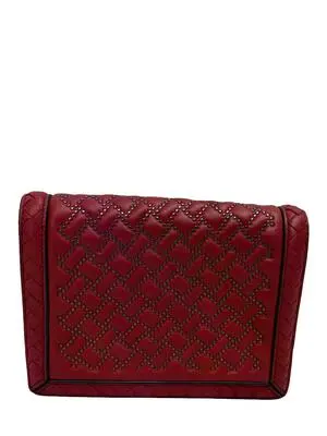 Bottega Veneta Mini Montebello Intrecciato Crossbody Bag - Red