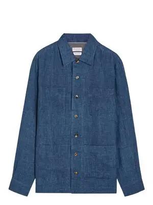 Brunello Cucinelli Linen Shirt - Blue
