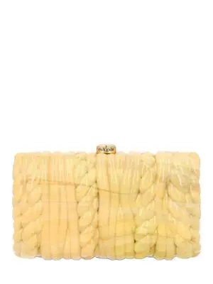 Cult Gaia Helene Cable-knit Effect Clutch Bag - Neutrals