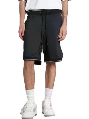 Off-White Logo-print Panelled Shorts - Black