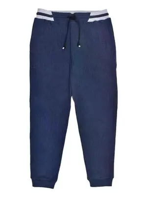 Brunello Cucinelli Ribbed-knit Track Pants - Blue