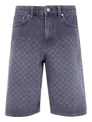 DAILY PAPER Monogram Denim Shorts - Black