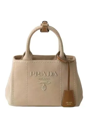 Prada Jardini Re Canvas Mini-Bag Neutrals