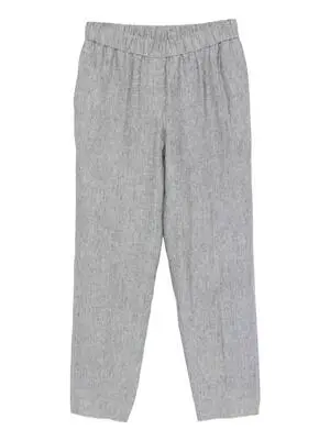 Peserico Tapered Trousers With Elasticated Waistband - Grey