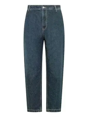 THE.NIM Logo-patch Straight-leg Jeans - Blue