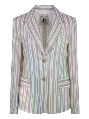 SEMICOUTURE Striped Blazer - Neutrals