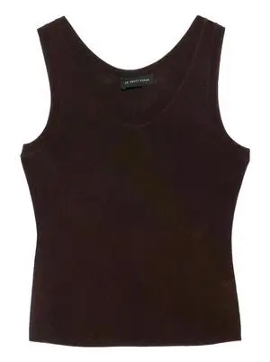 LE PETIT PULLE Ribbed-knit Tank Top - Brown
