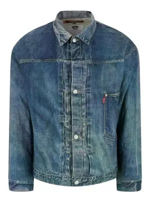 Junya Watanabe Logo-detail Denim Jacket - Blue