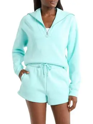 MPG Luxefleece Quarter Zip Sweatshirt - Limpet Shell