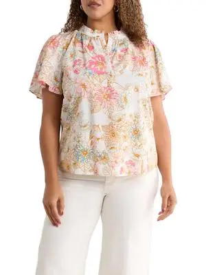 SUGARLIPS Floral Ruffle Top
