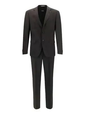 BOSS Single-breasted Wool Suit Brown