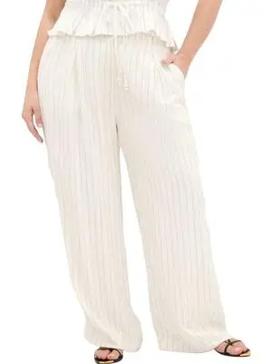 CITY CHIC Eva Stripe Wide Leg Pants