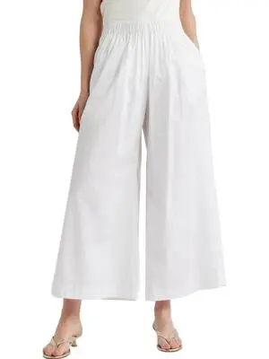 BOSS Talini Cotton Wide-Leg Pants