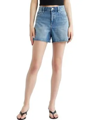 MANGO Denim Straight-Leg Shorts
