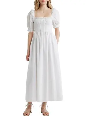 HILL HOUSE HOME The Scarlett Nap Fit & Flare Midi Dress