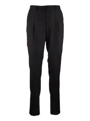 Corneliani Pleated Pressed-crease Trousers - Black