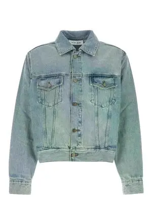 Fear Of God Logo-patch Denim Jacket - Blue