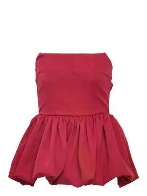 KENZIE KLAMBIE Strapless Peplum Top