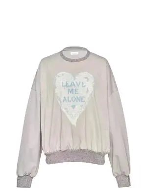 SULTRY VIRGIN Heart-print Sweatshirt - Grey