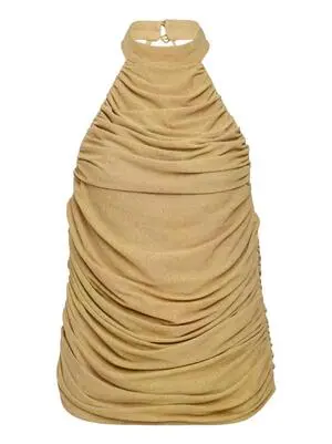 KENZIE KLAMBIE Draped Halter-neck Top - Neutrals