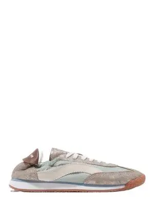 Bimba Y Lola Suede And Nylon Elastic Sneakers Silver