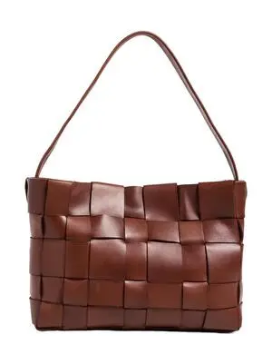 ST. AGNI Woven Mini Tote - Chestnut