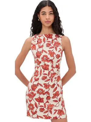 SIR. Chloe Mini Dress With Floral Print And Asymmetrical Strap Detail - Tuileries