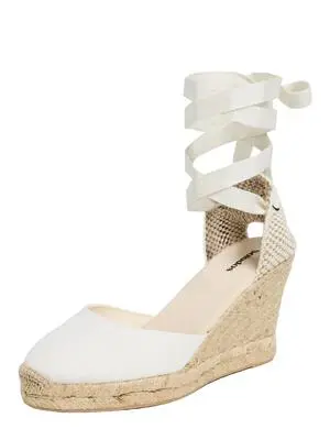 Soludos Marseille Wedge Espadrilles - Oasis White