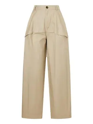 Loewe Paula's Ibiza Paneled Wide-leg Pants - Neutrals