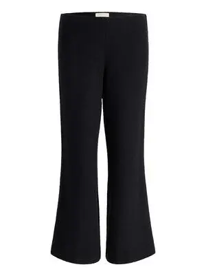 Khaite Walter Pant In Textured Giro Inglese - Black