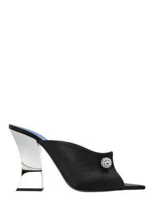 LANVIN Satin Mules - Black