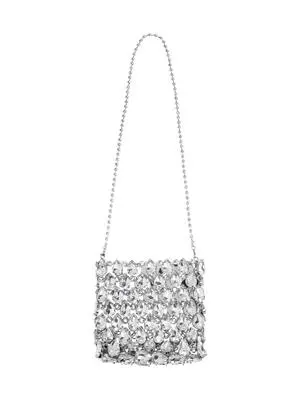 SELF-PORTRAIT Shoulder Bag With Crystals - Silver