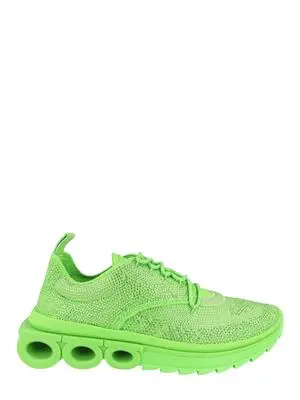 FERRAGAMO Gancini Knit Low-top Sneakers - Green