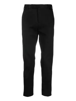 PT TORINO Straight-Leg Cropped Trousers Black