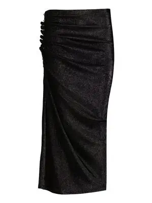 Rabanne Draped Midi Skirt - Black