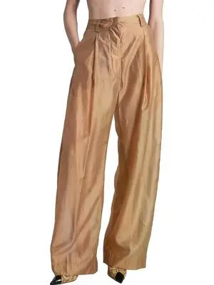 THELATEST Pleated Palazzo Trousers - Neutrals